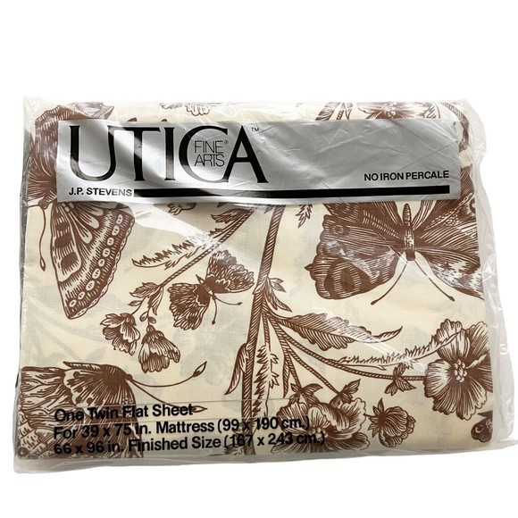 Utica | Bedding | Vtg Utica Fine Arts Jp Stevens Butterfly Toile Flat ...